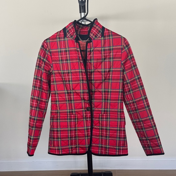 J. Crew | Jackets & Coats | J Crew Red Plaid Lightweight Jacket | Poshmark